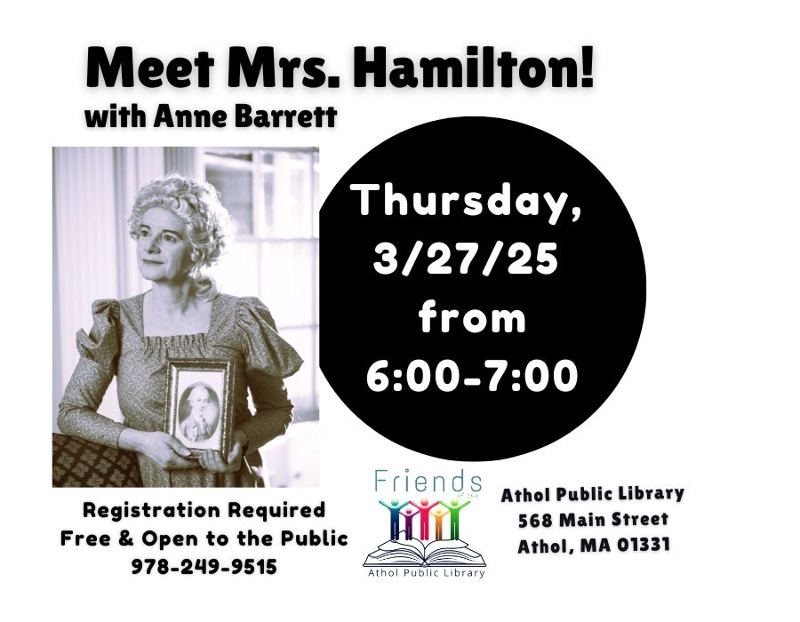 Meet Mrs. Hamilton with Anne Barrett - Athol Public Library